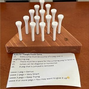 Games | Triangle Peg Puzzle Game | Poshmark